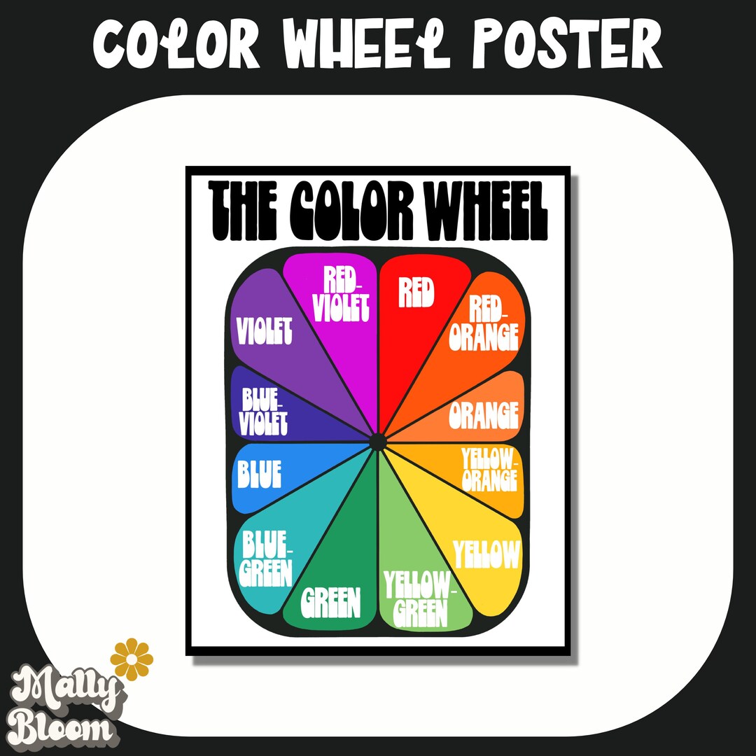 Color Wheel Poster, Art Classroom Decor, Color Wheel Printable, Color ...