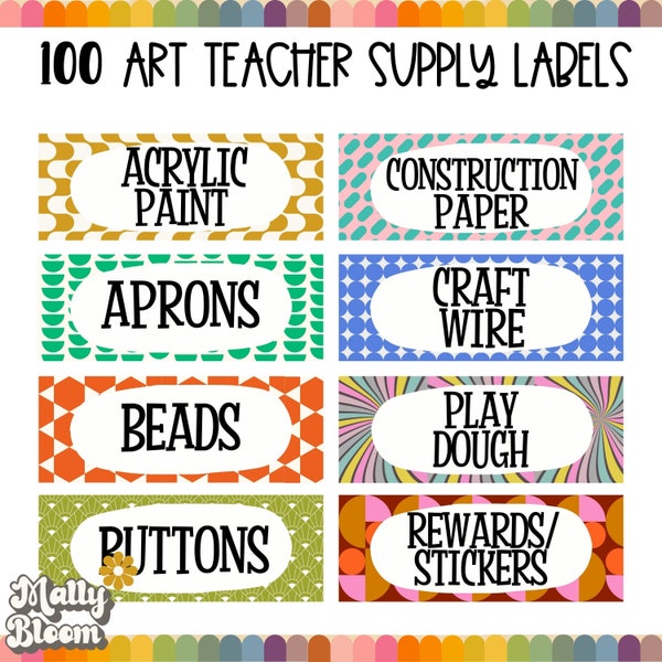 Classroom Supply Labels Editable - Etsy