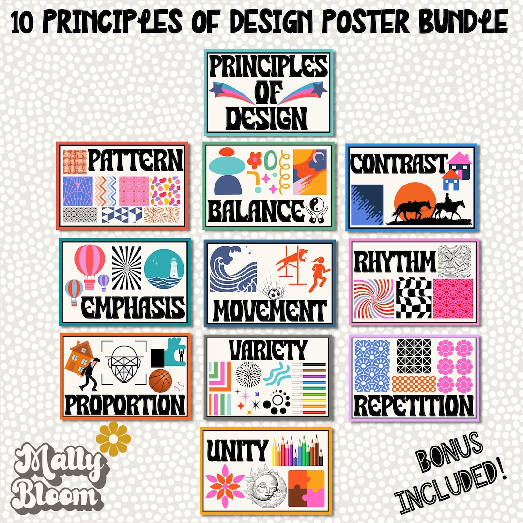 Principles of Design Poster Bundle, Classroom Decor,classroom Poster ...
