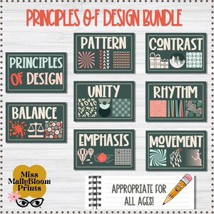 Classroom Poster Bundle, Principles of Design, Art Classroom Decor ...
