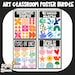 Art Classroom Rules Poster Bundle, Art Classroom Decor, Art Teacher ...
