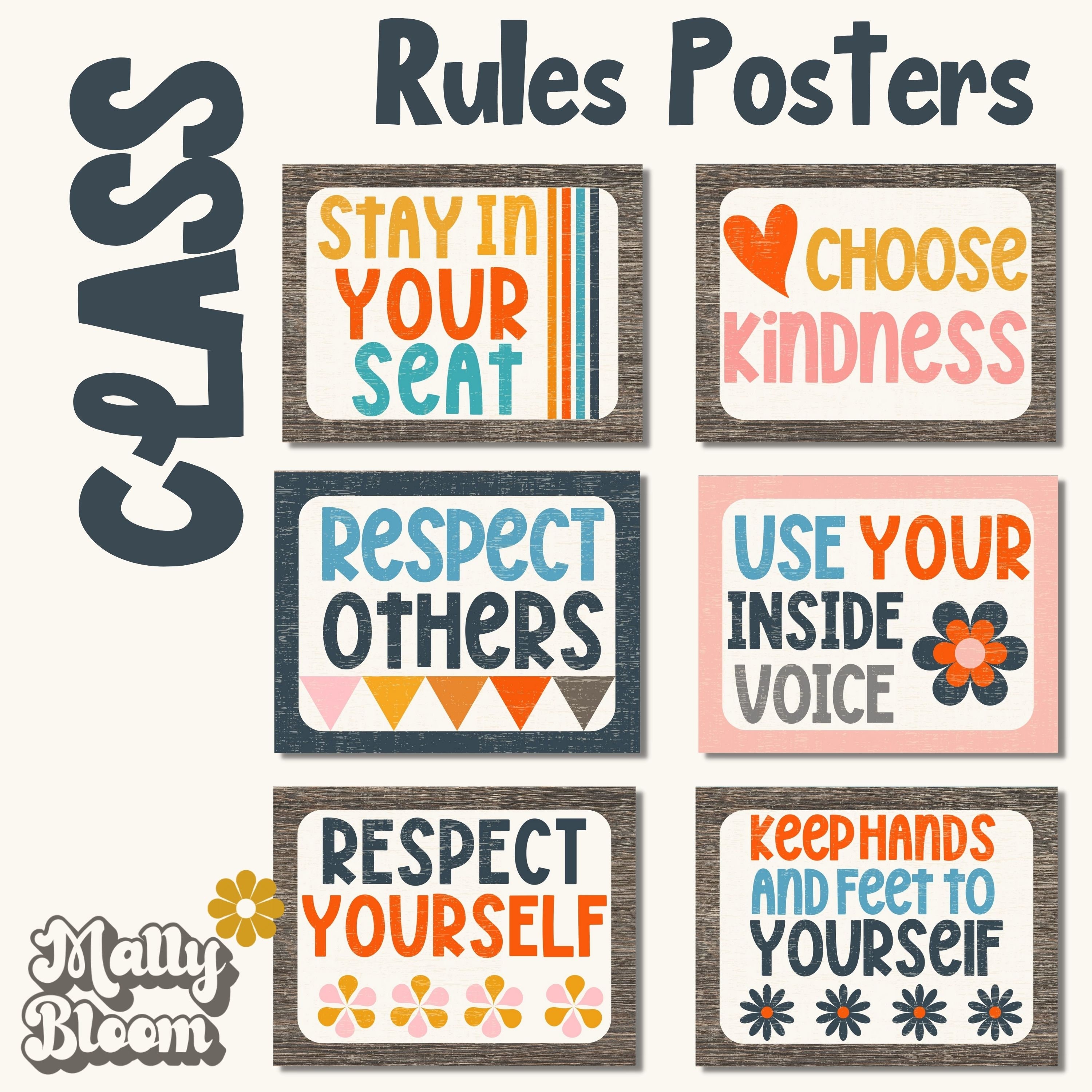 Classroom Rules Poster Bundle_bulletin Board Kit or Classroom - Etsy