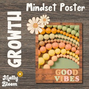 Boho Classroom Decor, Middle School Growth Mindset Poster, Positive ...