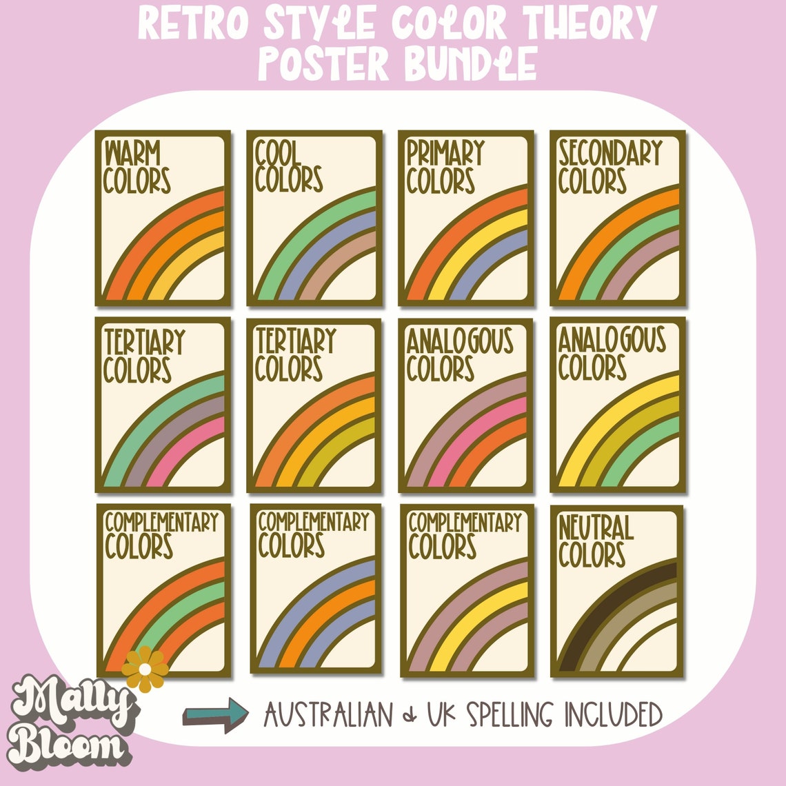 Art Classroom Decorcolor Theory Poster Bundlecolor Wheelart - Etsy