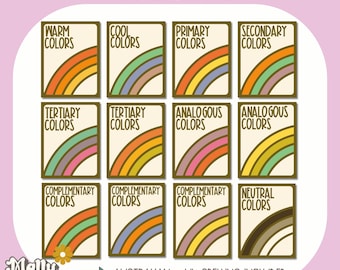 Primary Secondary Colors Poster - Etsy