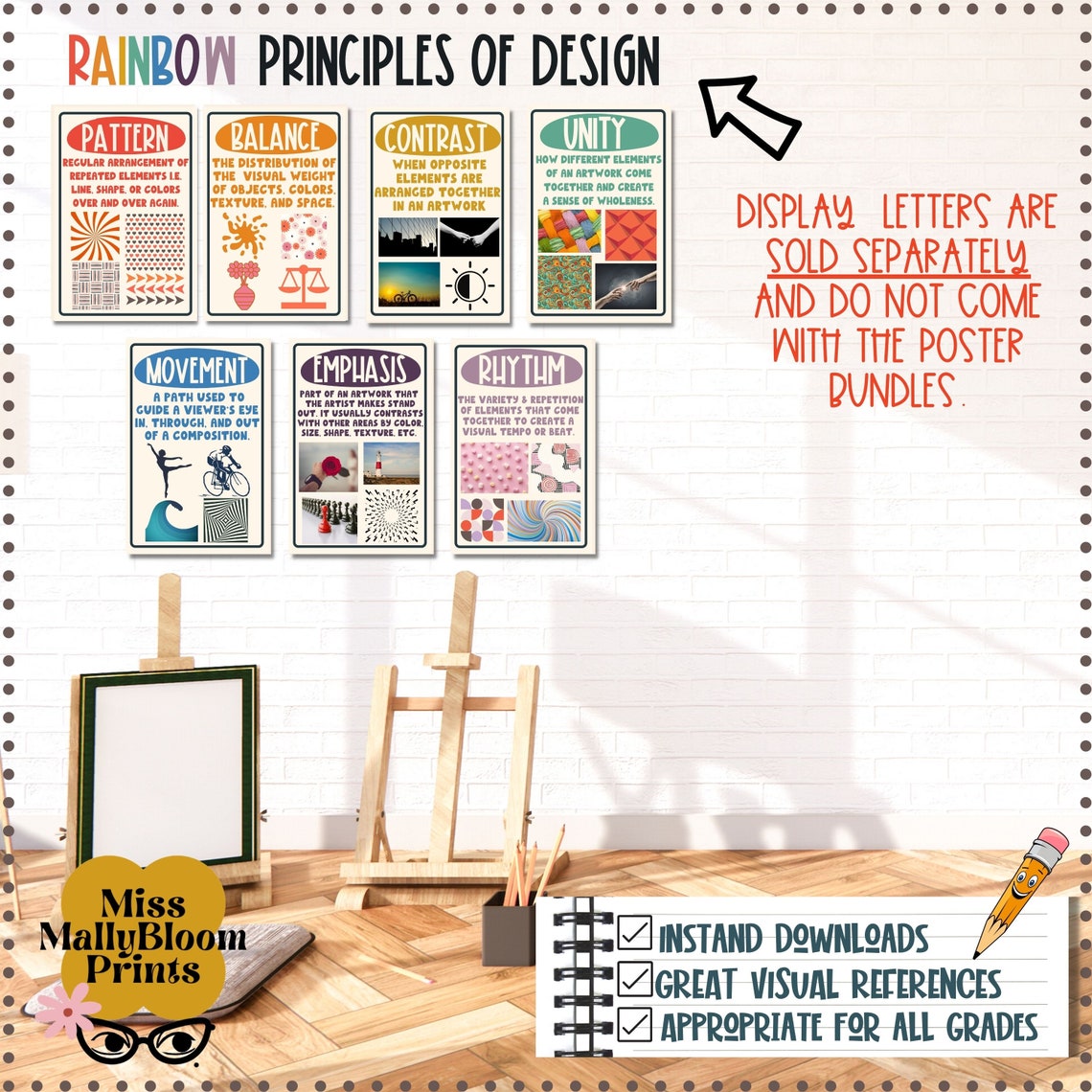 Classroom Poster Bundle Principles of Design Classroom Decor - Etsy