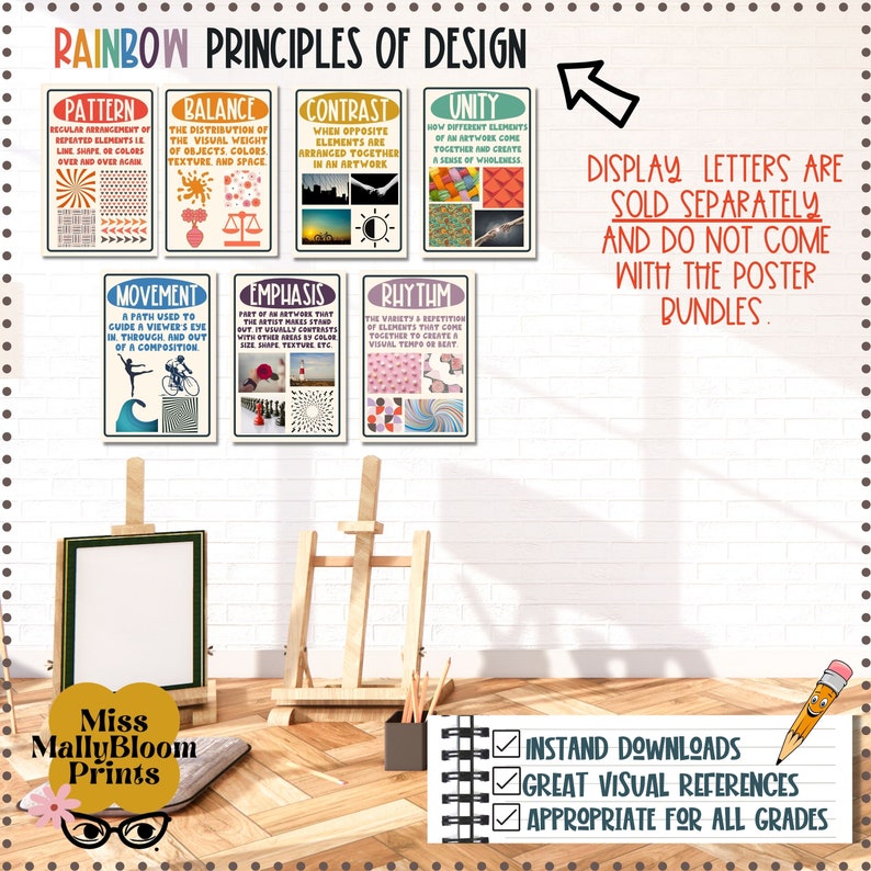 Classroom Poster Bundle Principles of Design Classroom Decor - Etsy