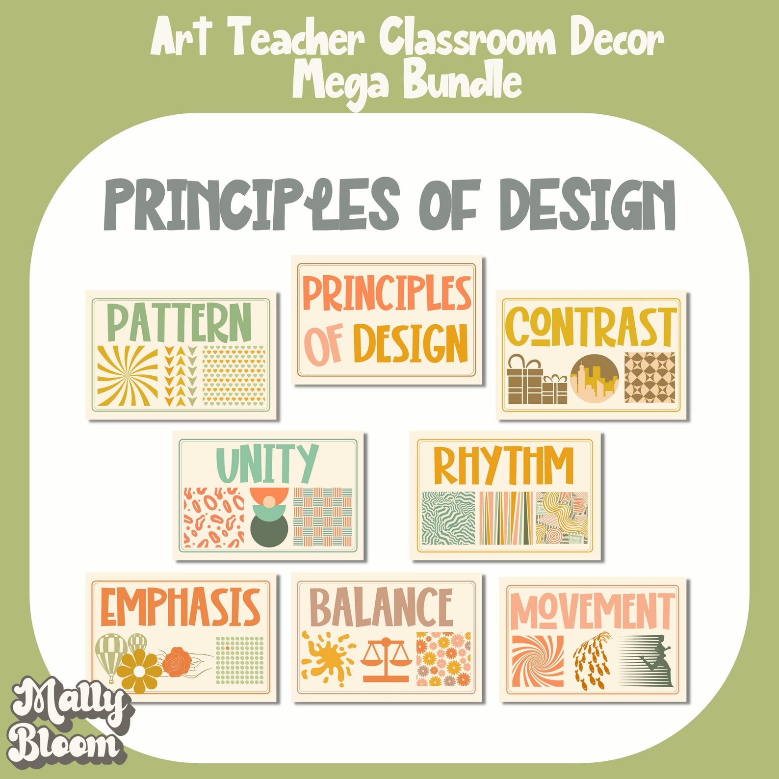 Art Classroom Decor Bundle Elements of Art Principles of - Etsy