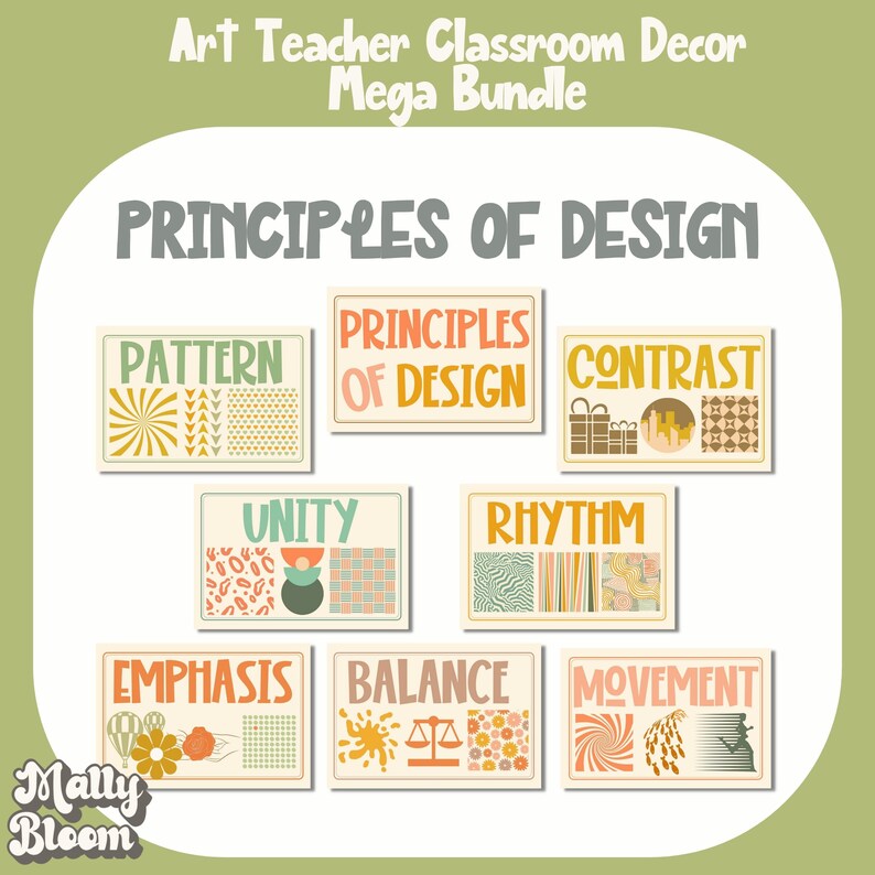 Art Classroom Decor Bundle Elements of Art Principles of - Etsy