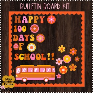 Happy 100 Days of School Bulletin Board Kit or Classroom Holiday Decor ...