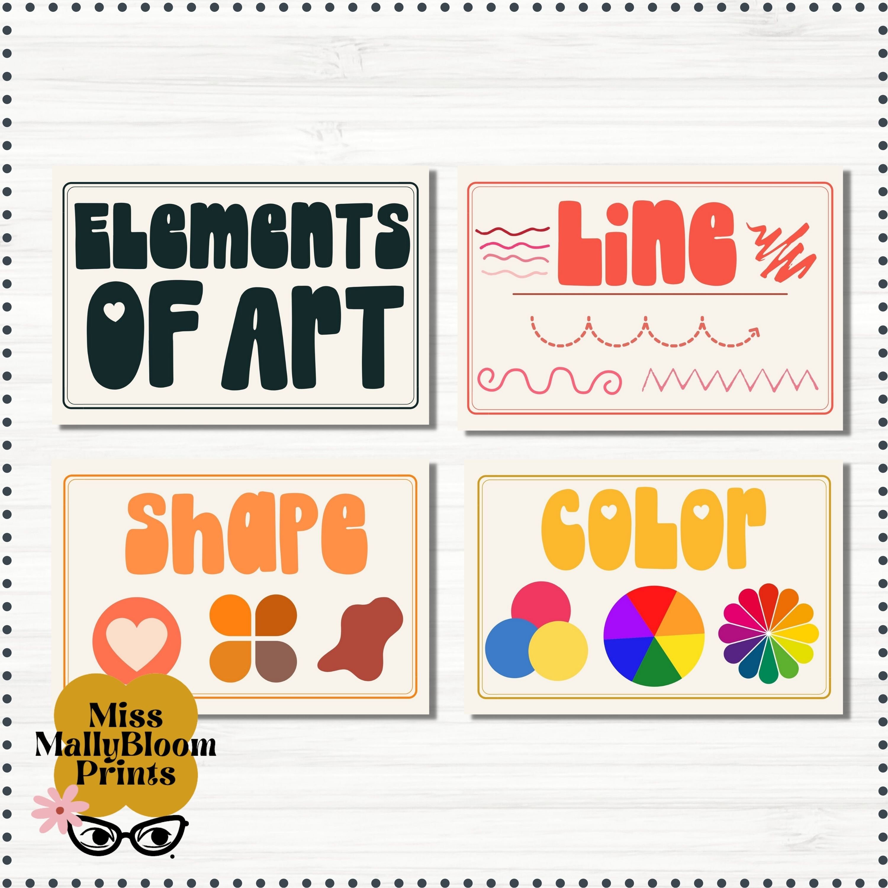 Classroom Poster Bundle, Elements of Art, Art Classroom Decor Bundle ...