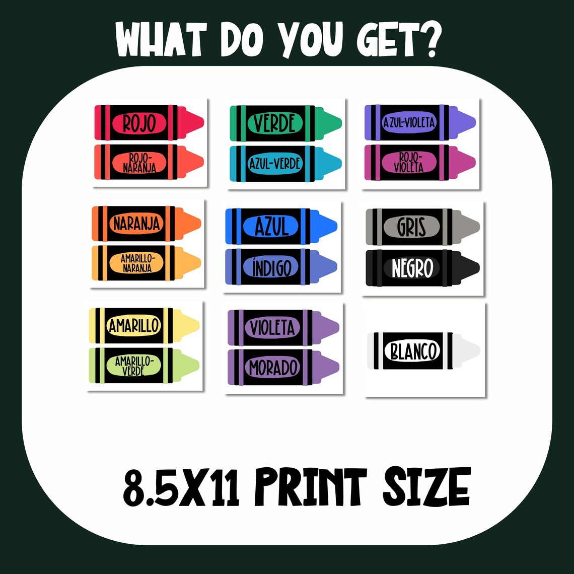 Spanish Color Wheel Poster Bundle Art Classroom Decor - Etsy