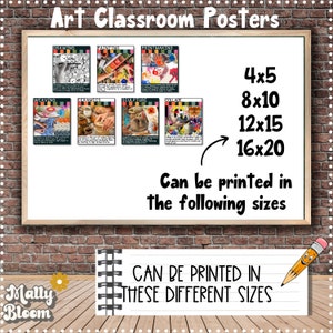 Art Classroom Poster Bundle, Classroom Decor, Classroom Poster Bundle ...