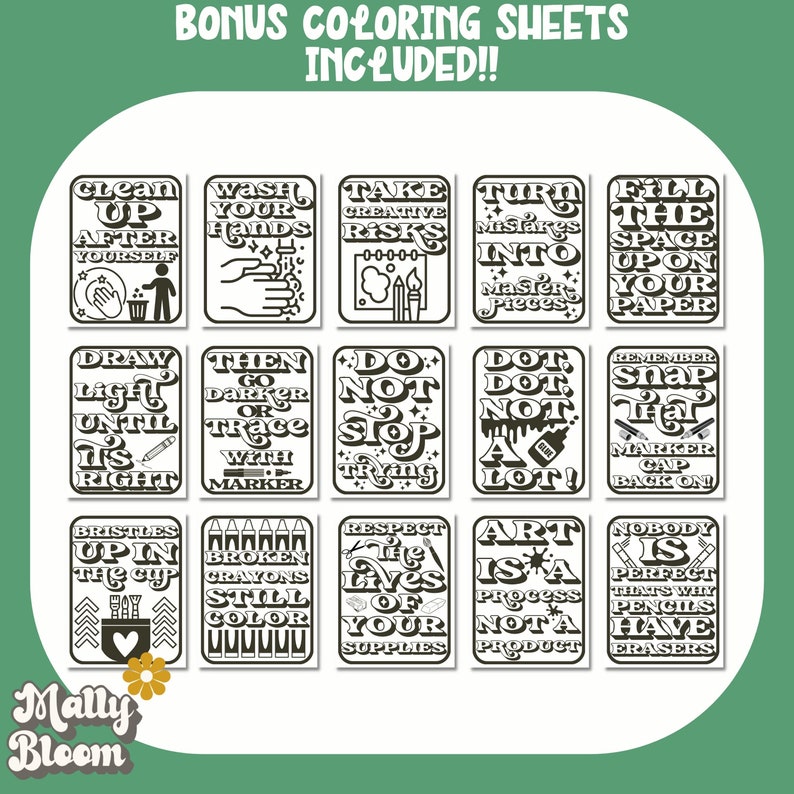 Art Classroom Rules and Procedure Poster Bundlegrowth - Etsy