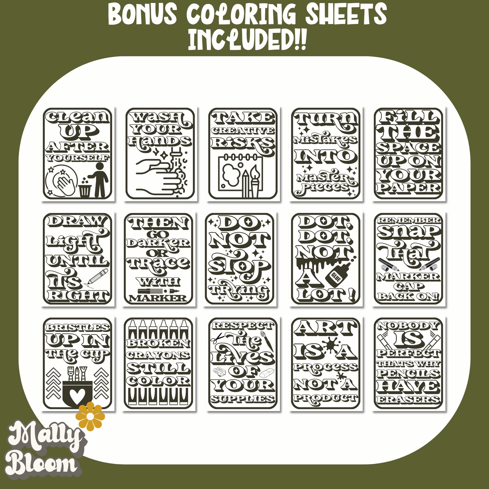 Art Classroom Rules and Procedure Poster Bundlegrowth - Etsy