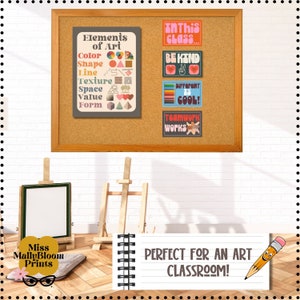 Elements of Art Classroom Poster, Art Classroom Wall Decor , Art ...