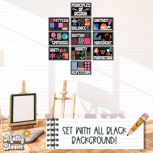 Elements of Art, Principles of Design Poster Bundle, Classroom Decor ...