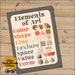 Elements of Art Classroom Poster, Art Classroom Wall Decor , Art ...