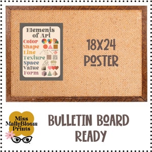 Elements of Art Classroom Poster, Art Classroom Wall Decor , Art ...