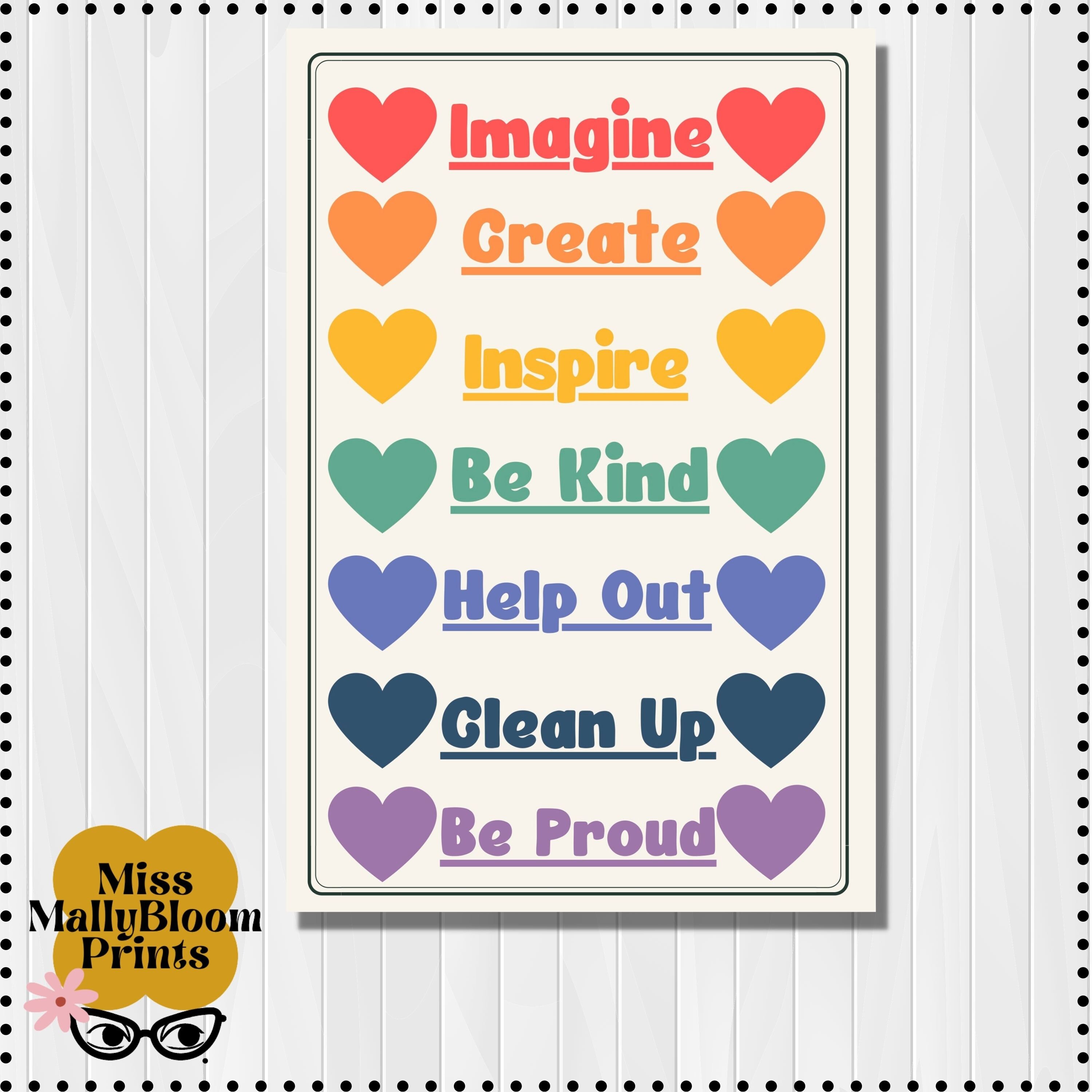 Rainbow Classroom Poster Printable, Positive Class Decor, Teacher Print ...