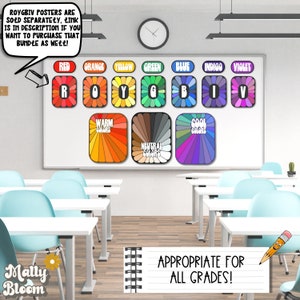 Art Classroom Color Theory Posters, Warm, Cool, Neutral Color Poster ...