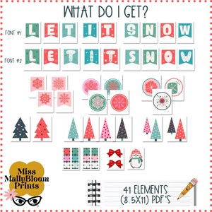 Holiday Bulletin Board Kit or Classroom Winter Decor Easy | Etsy