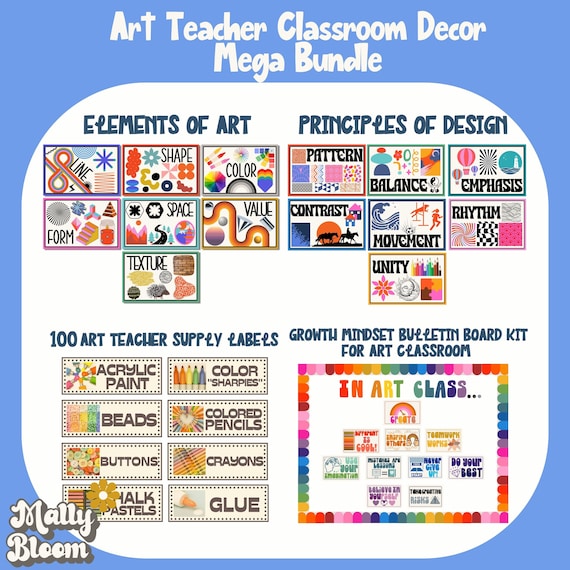 Art Classroom Decor Bundle Elements of Art Principles of - Etsy