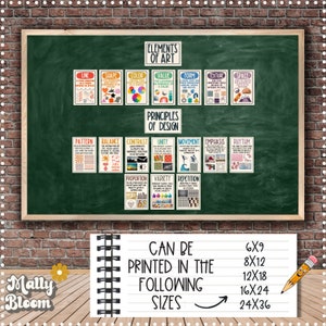 Elements of Art Classroom Decor Bundle, Principles of Design Posters ...