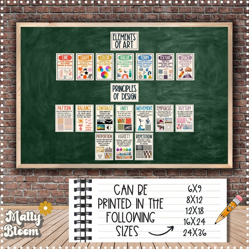 Elements of Art Classroom Decor Bundle Principles of Design - Etsy