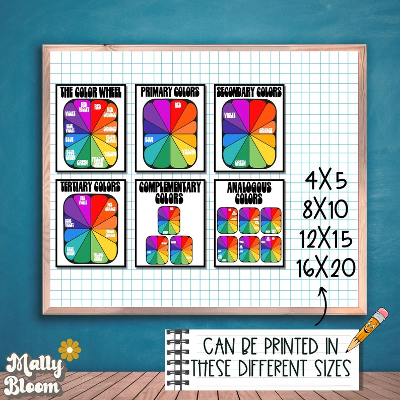 Color Wheel Poster Bundle Color Theory Art Print Art Room - Etsy