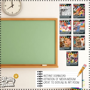Art Classroom Poster Bundle, Classroom Decor, Classroom Poster Bundle ...