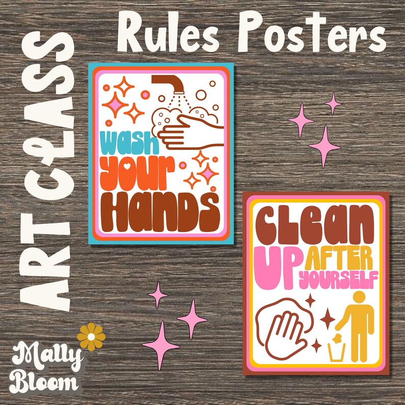 Art Classroom Rules and Procedure Poster Bundle Art Classroom - Etsy