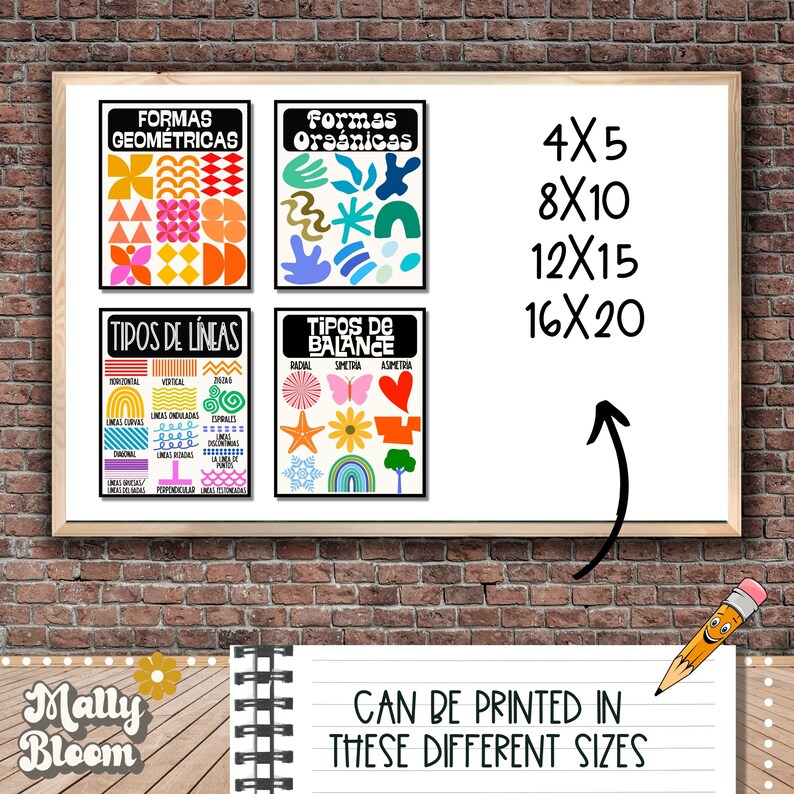 Art Classroom Spanish Poster Bundle, Art Classroom Decor, Classroom ...