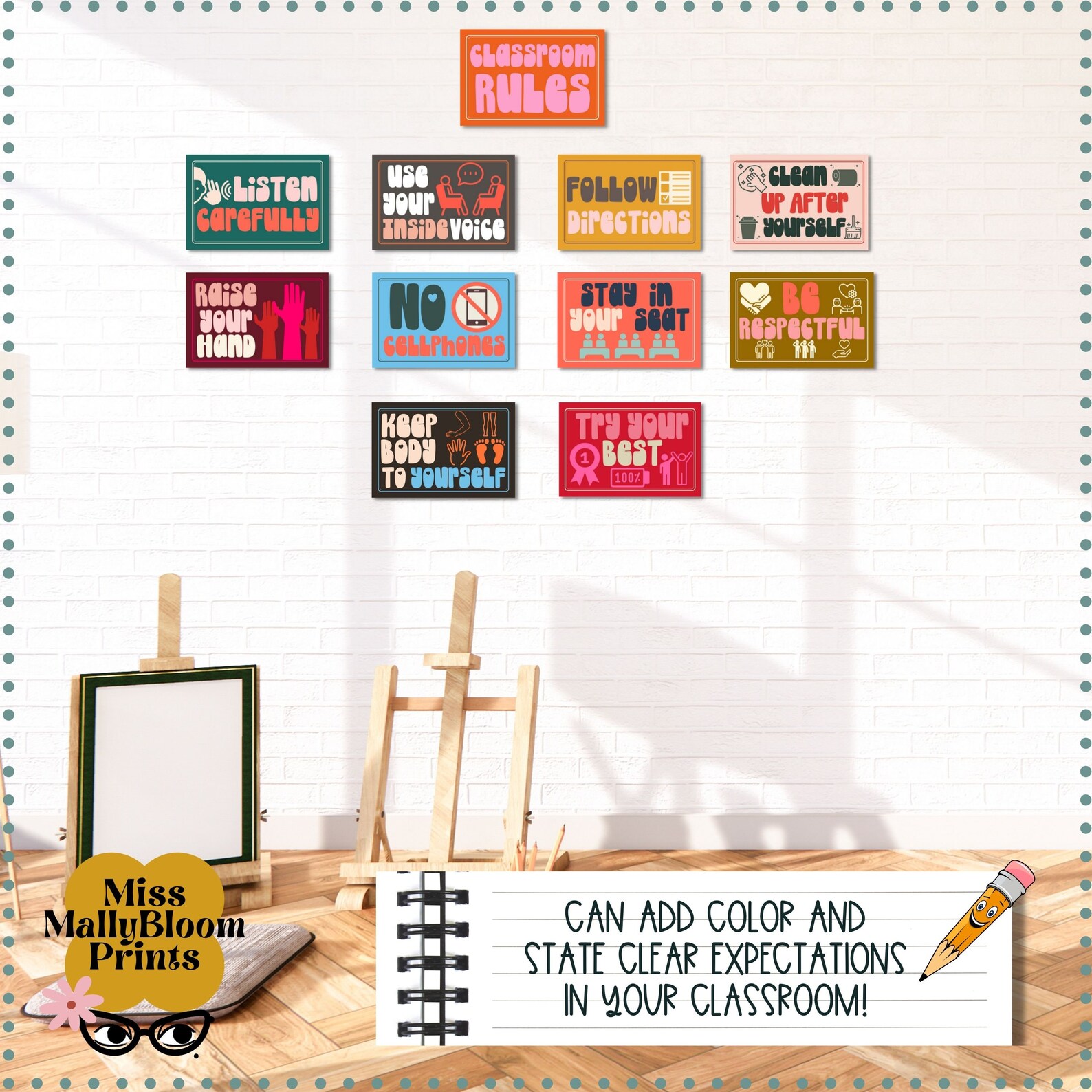 Classroom Rules Poster Bundle_bulletin Board Kit or Classroom - Etsy