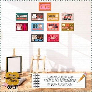 Classroom Rules Poster Bundle_bulletin Board Kit or Classroom Decor ...