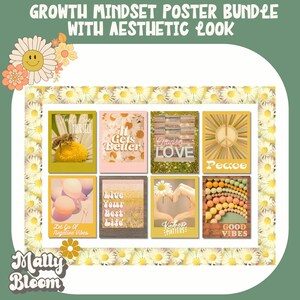 Boho Classroom Decor, Growth Mindset Poster Bundle, Middle School Decor ...