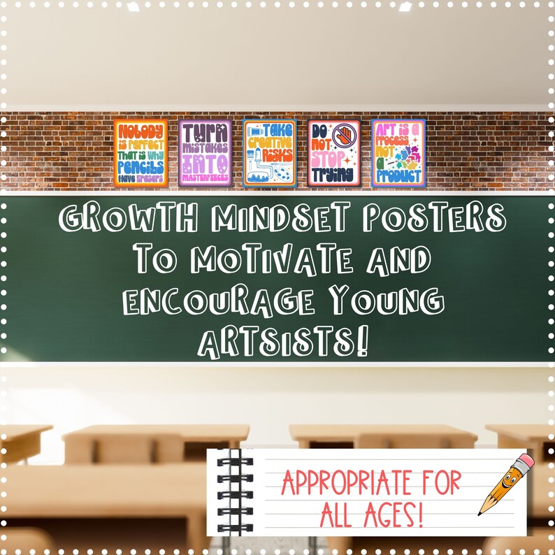 Art Room Poster, Art Class Rules and Procedure Poster Bundle, Growth ...