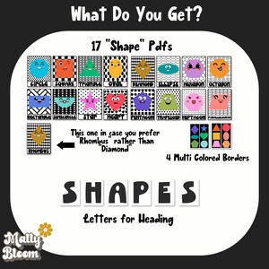 Art Classroom Shapes Poster Bundle, Shapes Classroom Decor, Art Teacher ...