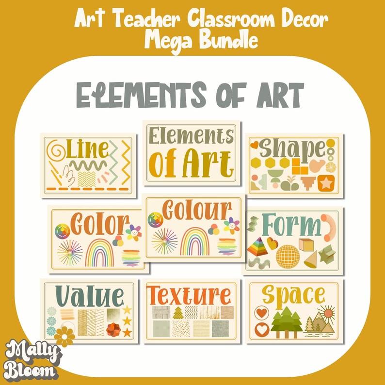 Art Classroom Decor Bundle Elements of Art Principles of - Etsy