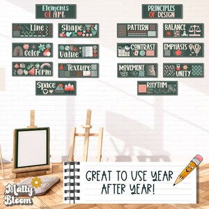 Elements and Principles Poster Bundle, Principles of Design, Elements ...