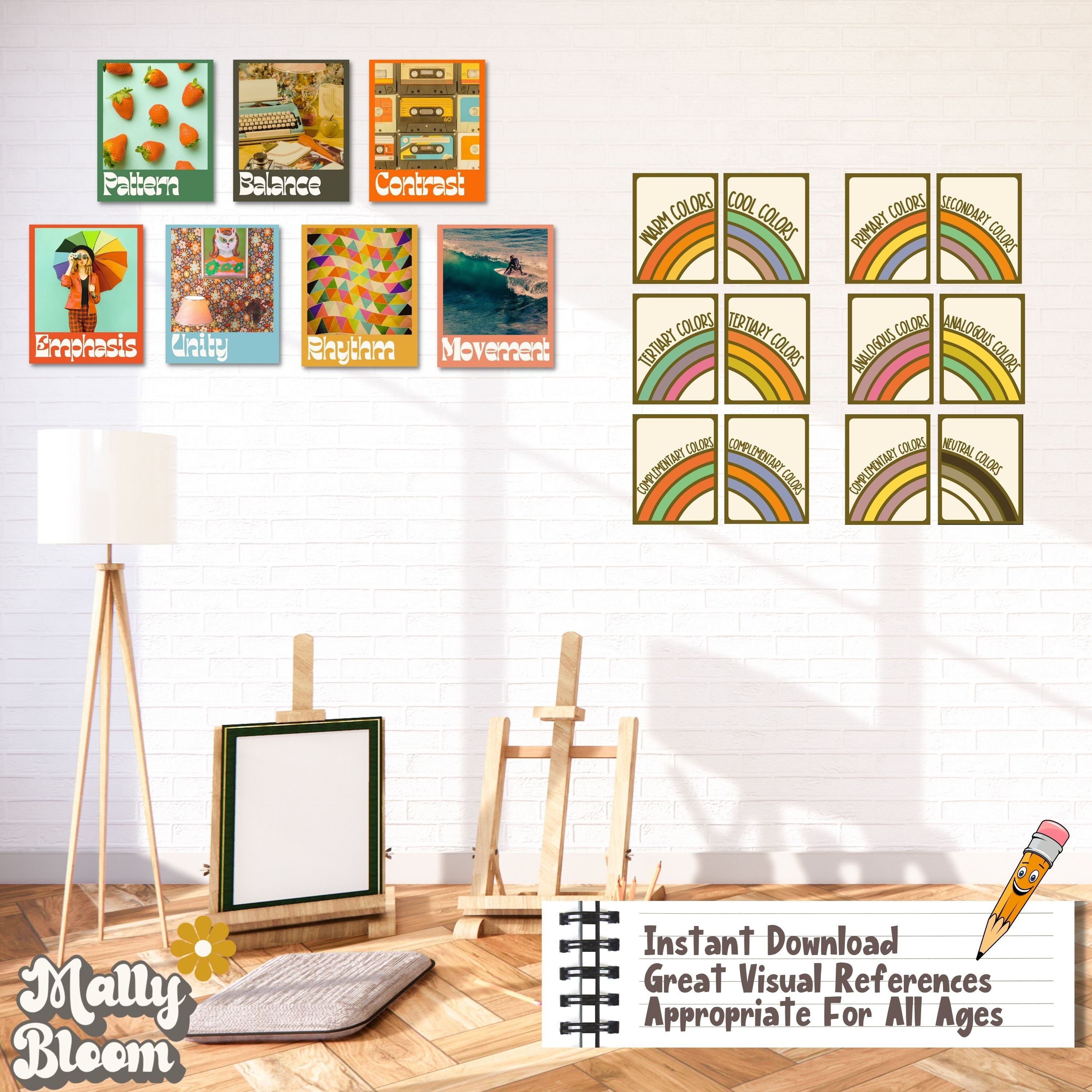 Art Classroom Decorcolor Theory Poster Bundlecolor Wheelart - Etsy