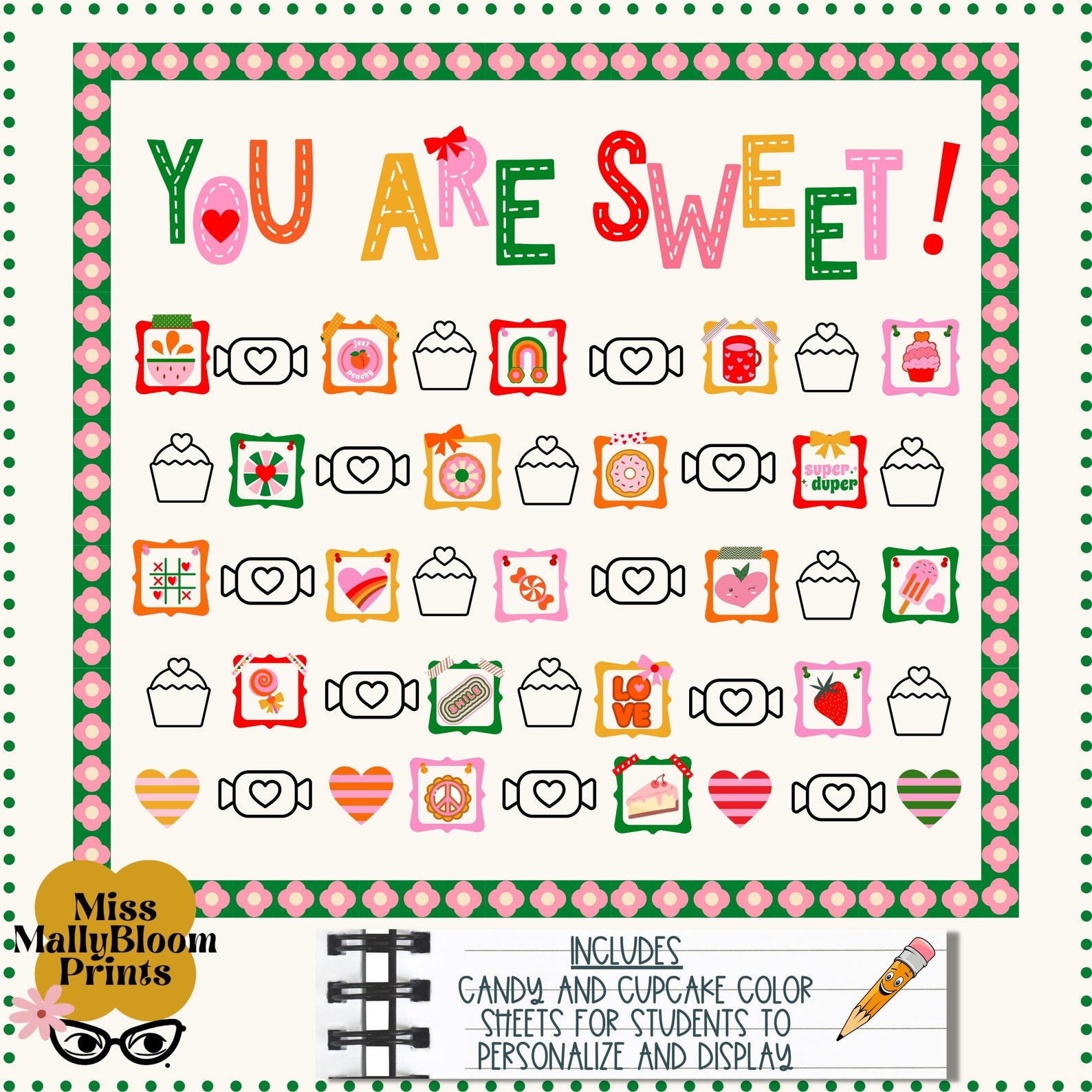 Valentine's Day Bulletin Board Kit or Classroom Valentines Decor, Easy ...