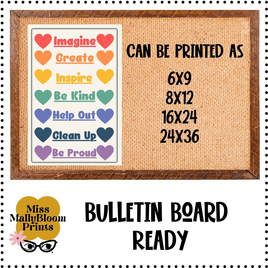 Rainbow Classroom Poster Printable Positive Class Decor - Etsy