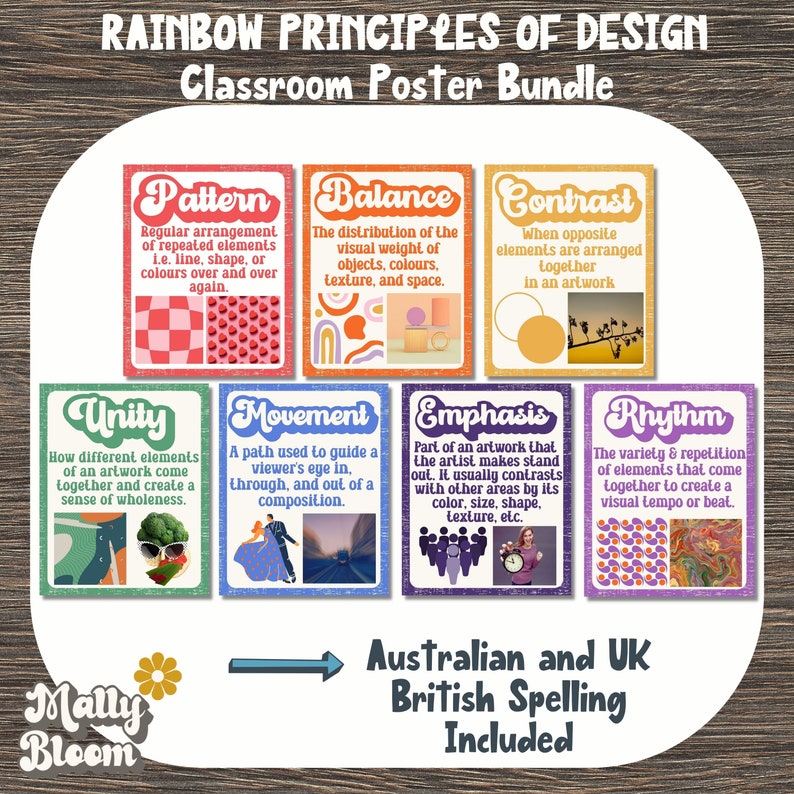 Classroom Poster Bundle Principles of Design Classroom Decor - Etsy