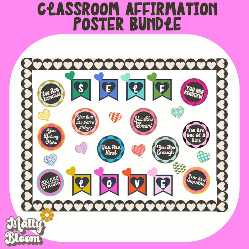 Affirmations for Classroom Poster Bundle Growth Mindset - Etsy
