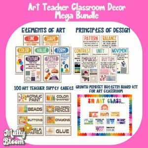 Rainbow Elements of Art Classroom Decor Bundle,principles of Design ...