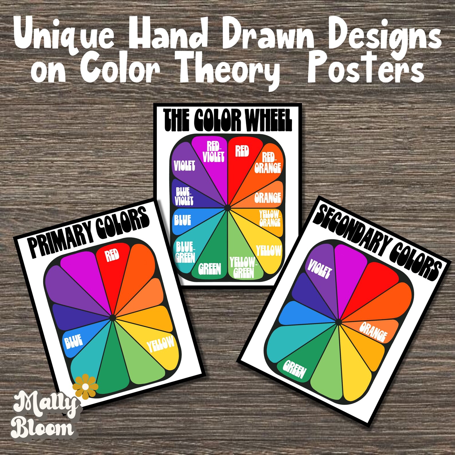 Color Wheel Poster Bundle, Color Theory Art Print, Art Room Decor, Art ...