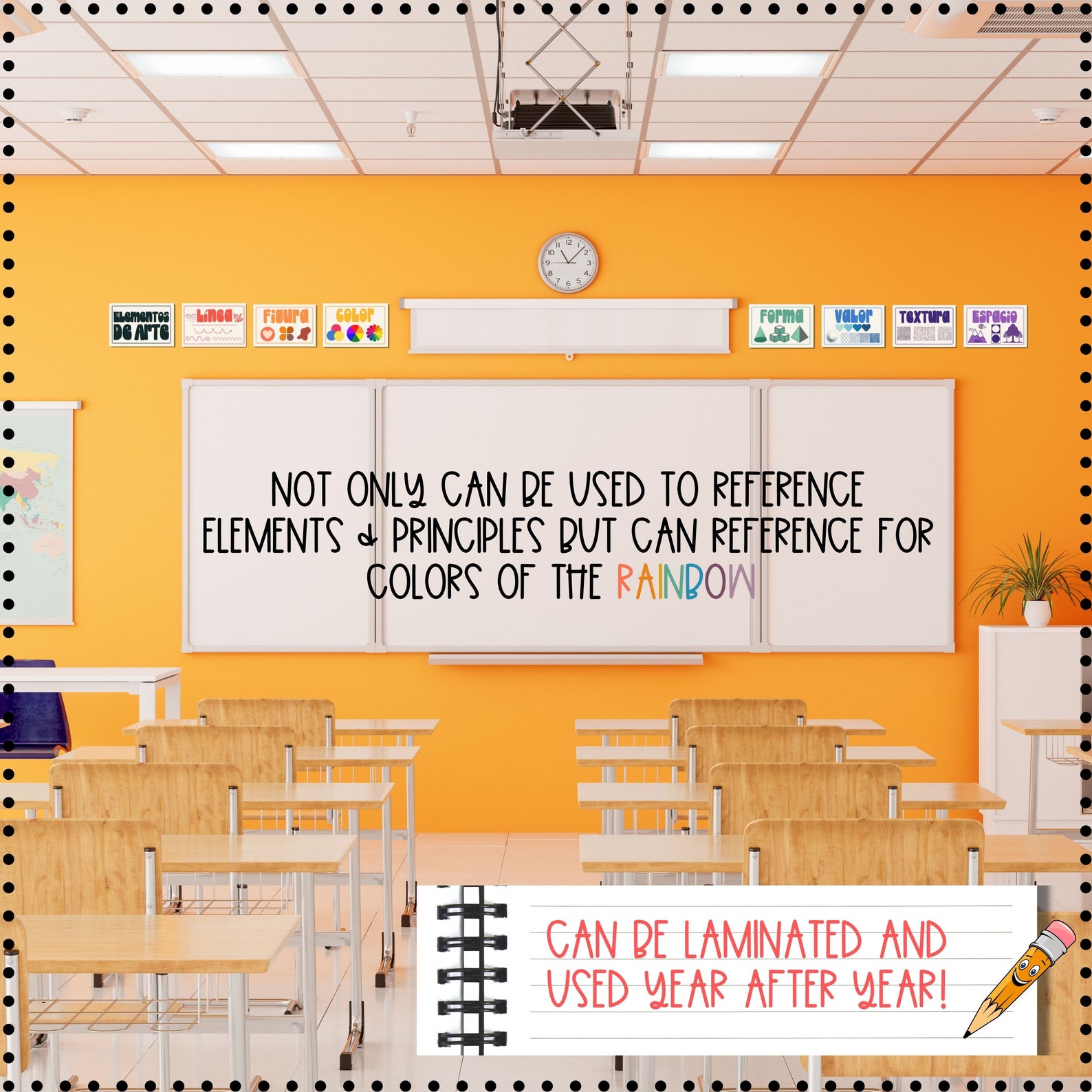 Spanish Classroom Poster Bundle Elements of Art Art - Etsy