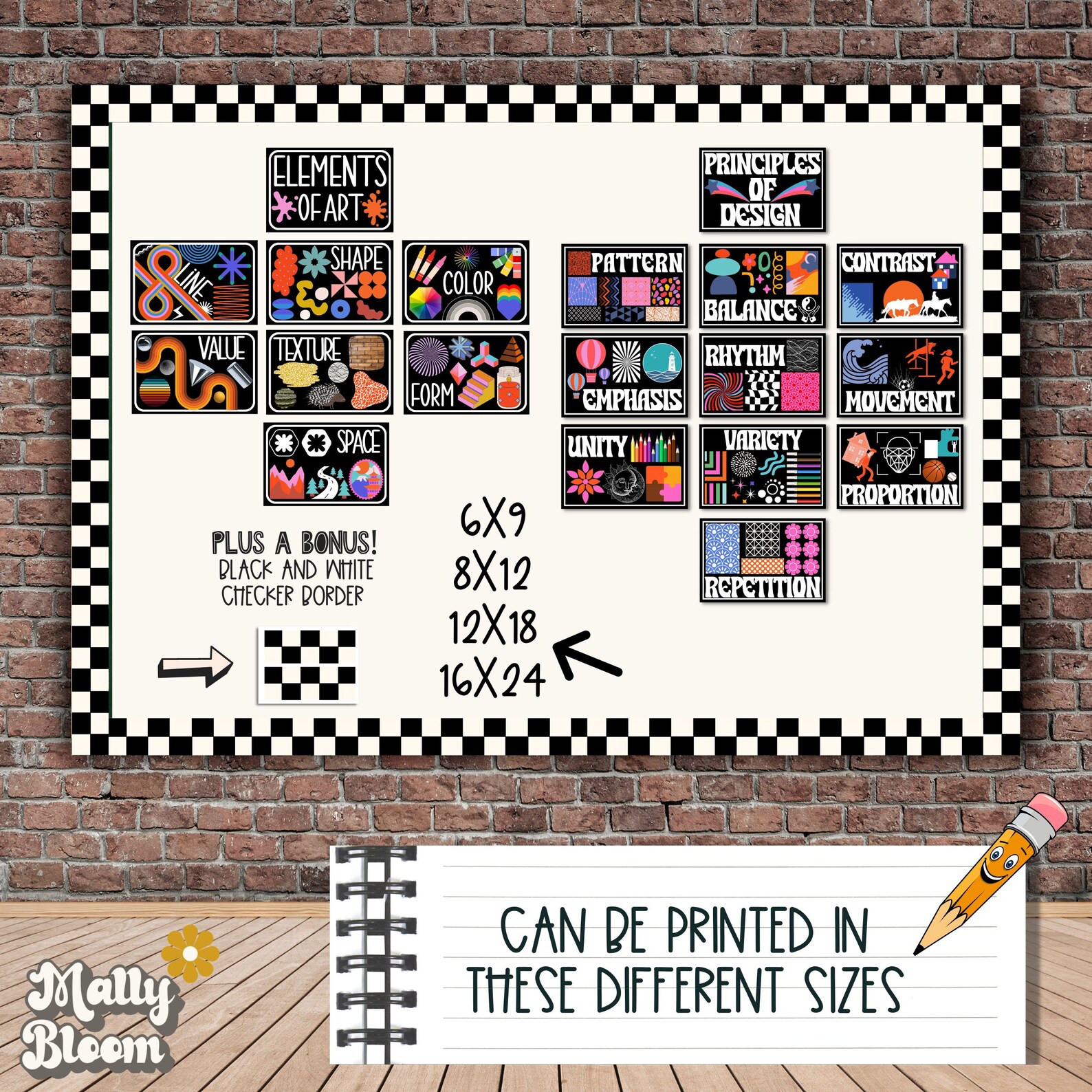 Elements of Art, Principles of Design Poster Bundle, Classroom Decor ...