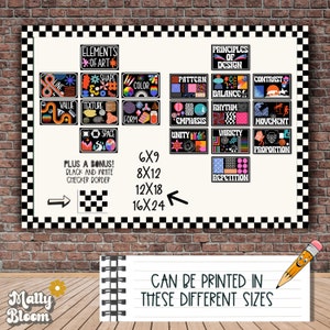Elements of Art, Principles of Design Poster Bundle, Classroom Decor ...